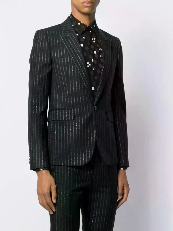 Saint Laurent Metallic Stripes Blazer