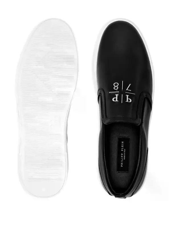 Philipp Plein Leather Slip-on Sneakers