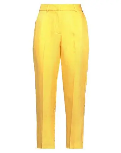 Liu Jo Tapered Viscose Linen Pants - Yellow