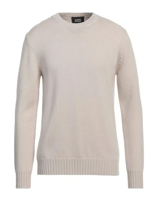 Alpha Studio Merino Wool Sweater - Beige
