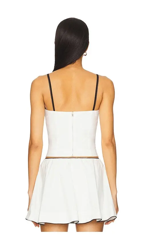 NIA Fremont Top With Boned Bodice And Contrast Trim