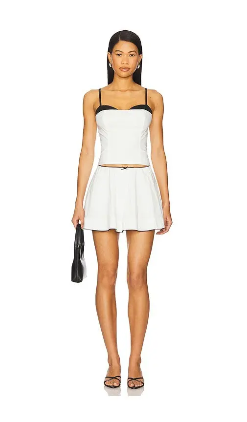 NIA Fremont Top With Boned Bodice And Contrast Trim