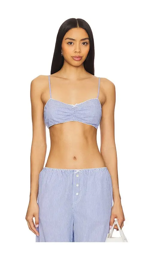 NIA Zed Bralette In Blue - Marine Blue