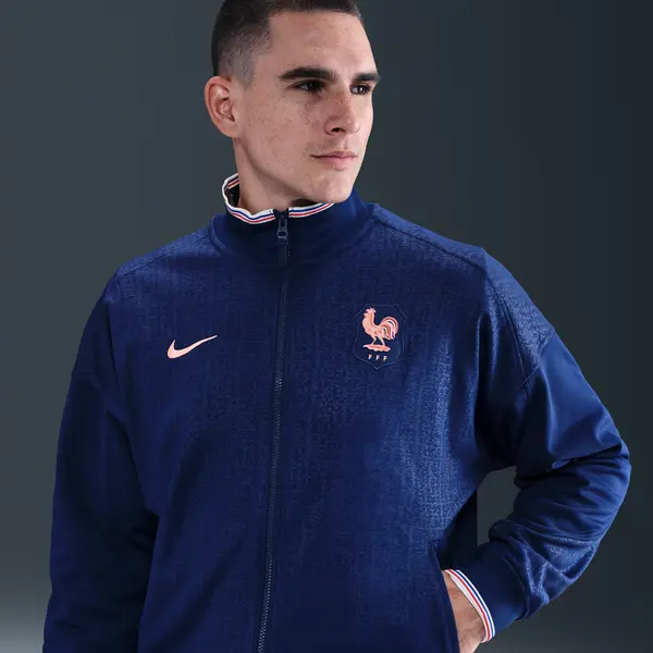Nike Fff Academy Pro Dri-fit Soccer Anthem Jacket - Blue