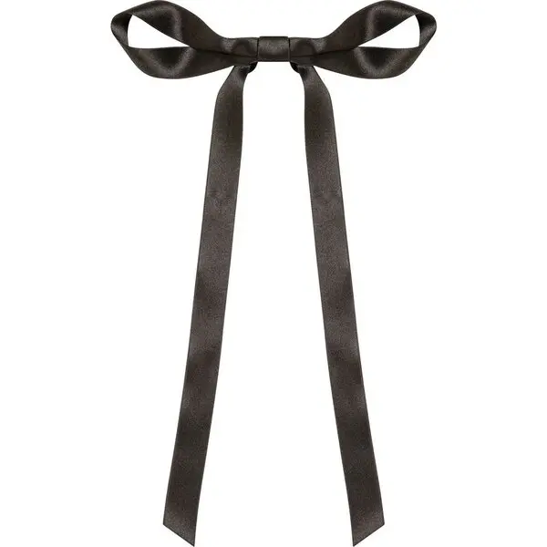 JENNIFER BEHR Gretta Silk Bow Barrette - Black