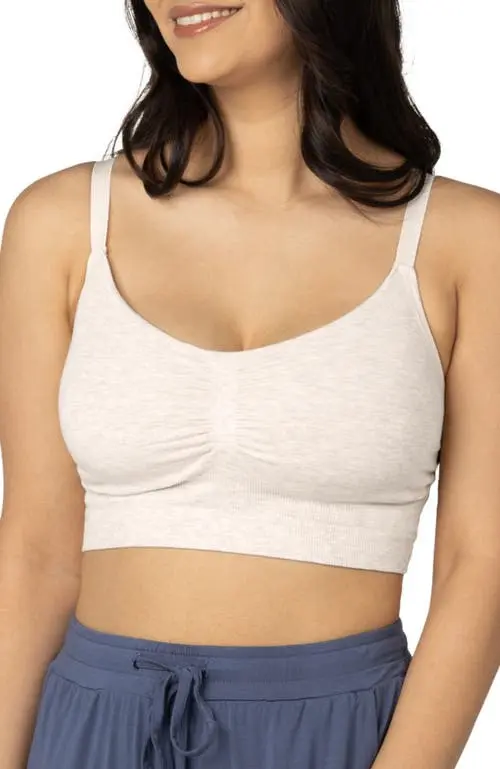 KINDRED BRAVELY Sublime Hands-free Pumping Lounge & Sleep Bra- Fits Sizes 30b46d - Oatmeal Heather