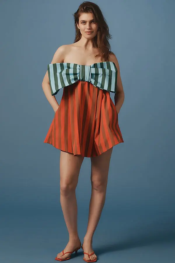 BOYKO Millie Strapless Bow Mini Dress