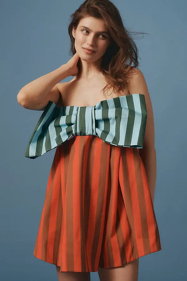 BOYKO Millie Strapless Bow Mini Dress