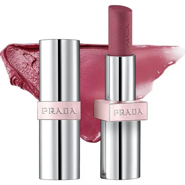 Prada Refillable Light Glowing Lip Oil Stick - U023 Rosewood - Dusty Mauve