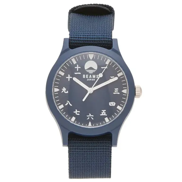 BEAMS Kanji Number Wrist Watch - Navy