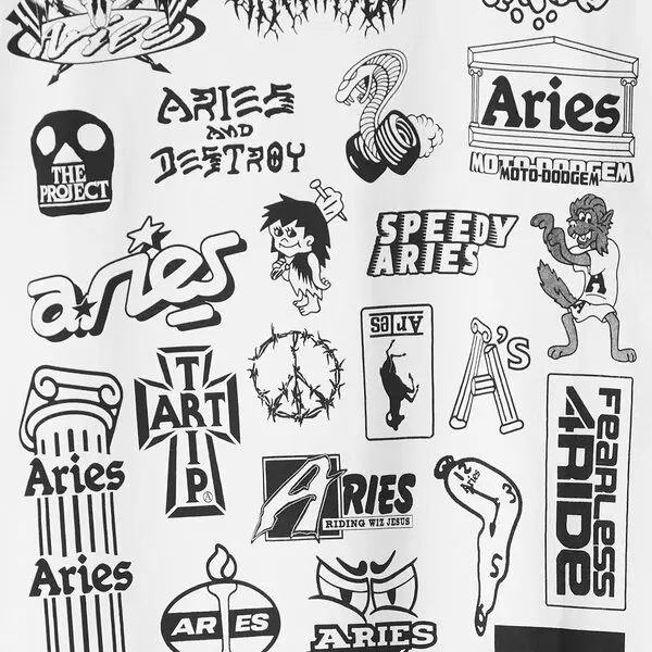 Aries X Moto Dodgem T-shirt - White