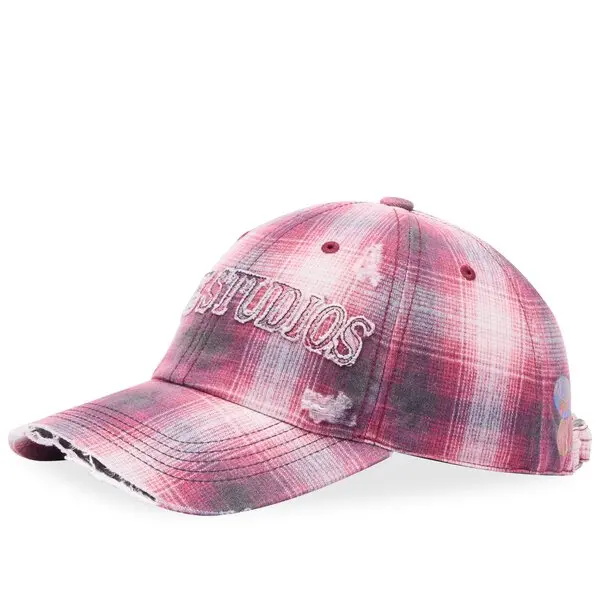 Acne Studios Plaid Check Cap - Red/blue