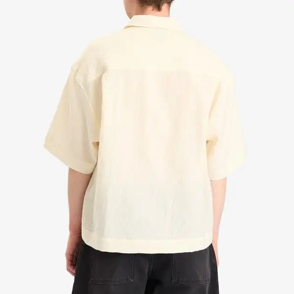 Studio Nicholson Sanko Boxy Short Sleeve Shirt - Milk
