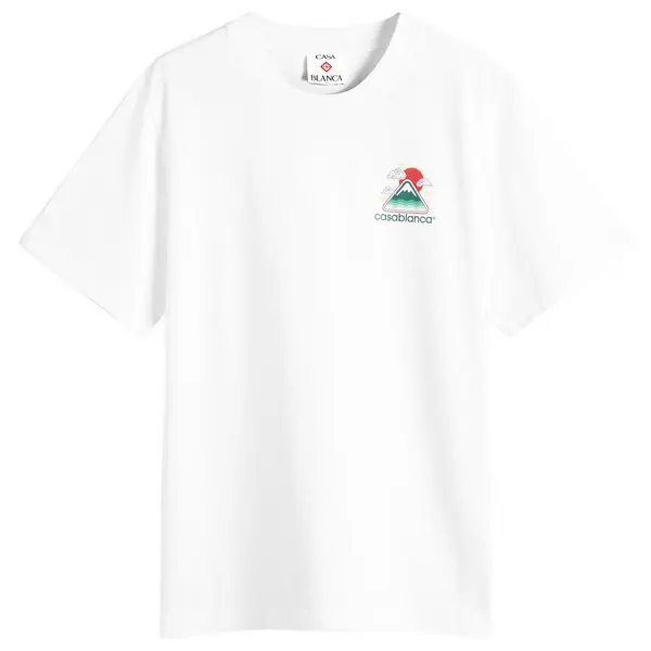 Casablanca Montagne Ondulée Screen Printed T-shirt - White