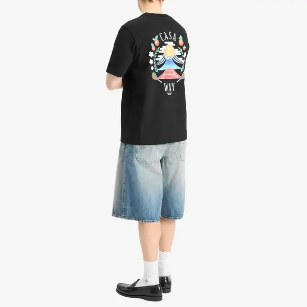 Casablanca Casa Way Mountain Printed T-shirt - Black