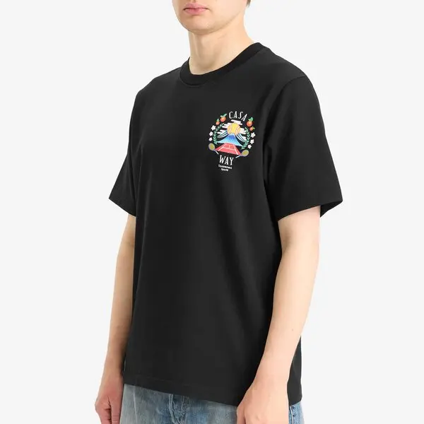 Casablanca Casa Way Mountain Printed T-shirt - Black