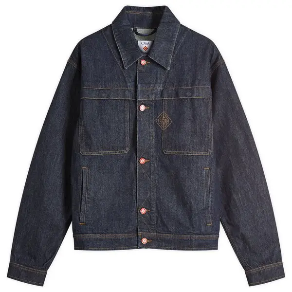 Casablanca Embroidered Monogram Denim Jacket