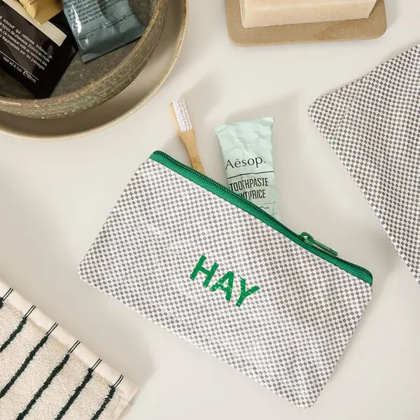 HAY Candy Mono Flat Wash Bag Set Of 3