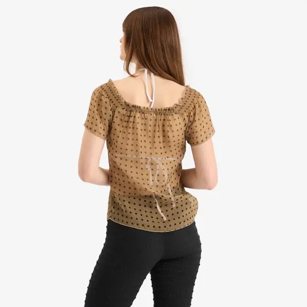 FRUITY BOOTY Polka Dot Blouse