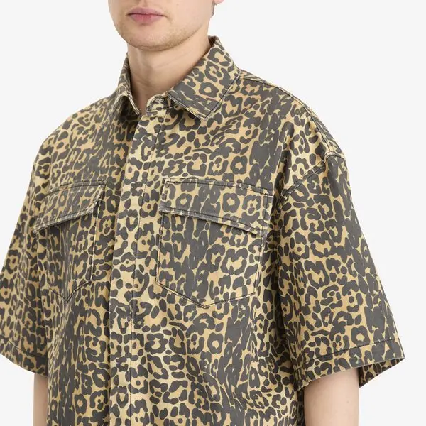 Rhude Leopard Short Sleeve Shirt
