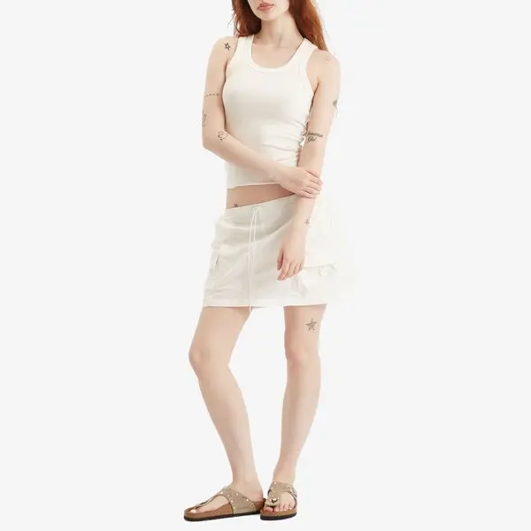 Good American Twill Parachute Mini Skirt