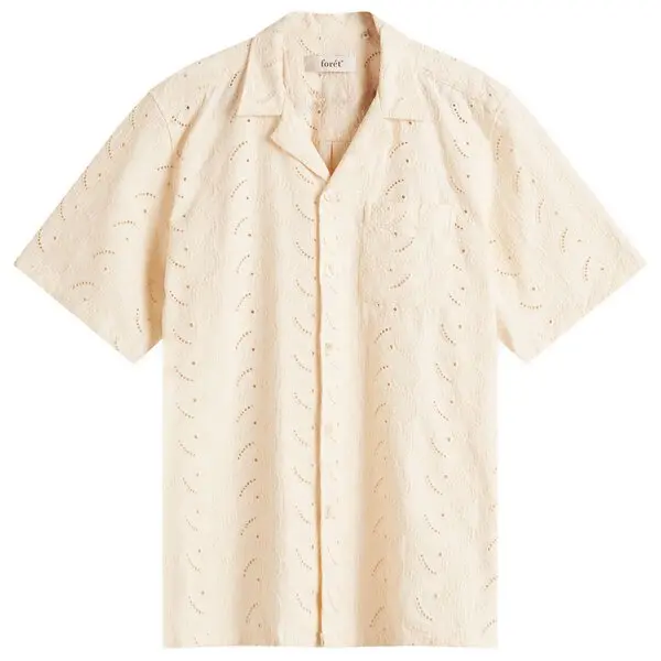 FORET Leo Paisley Shirt - Cloud