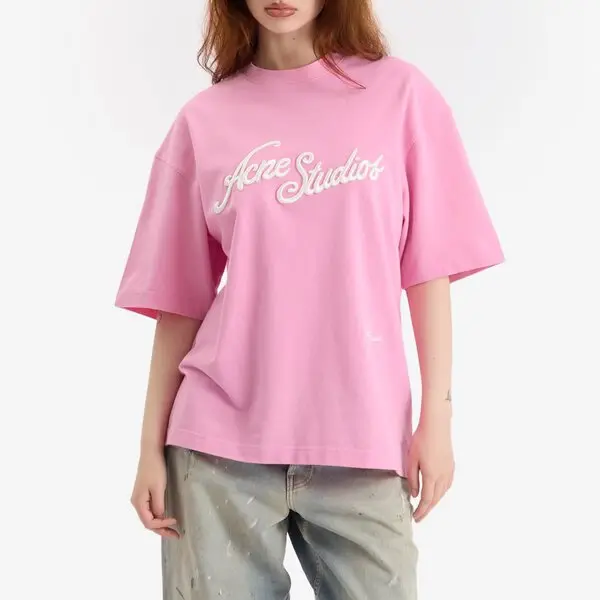 Acne Studios Tourist Logo T-shirt - Bubble Pink