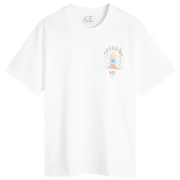 Casablanca Casa Way Mountain Printed T-shirt - White