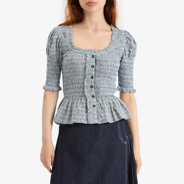 DAMSON MADDER Mansi Shirred Blouse