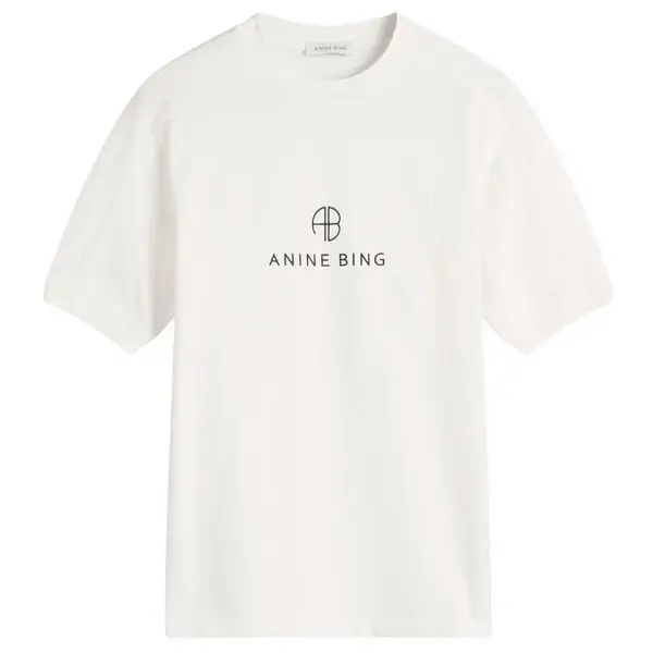 ANINE BING Jaylin Monogram T-shirt - Ivory