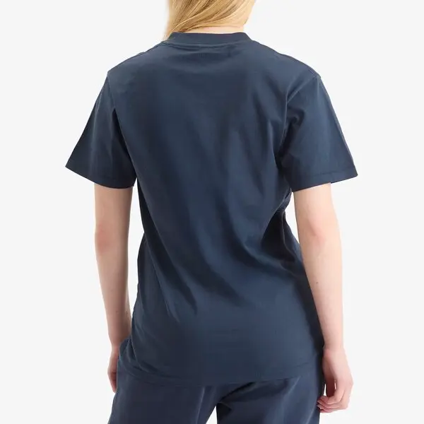 ANINE BING Lili Framed Monogram T-shirt - Washed Navy