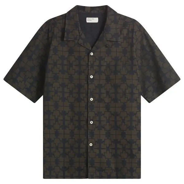 Universal Works Milta Print Road Shirt - Navy