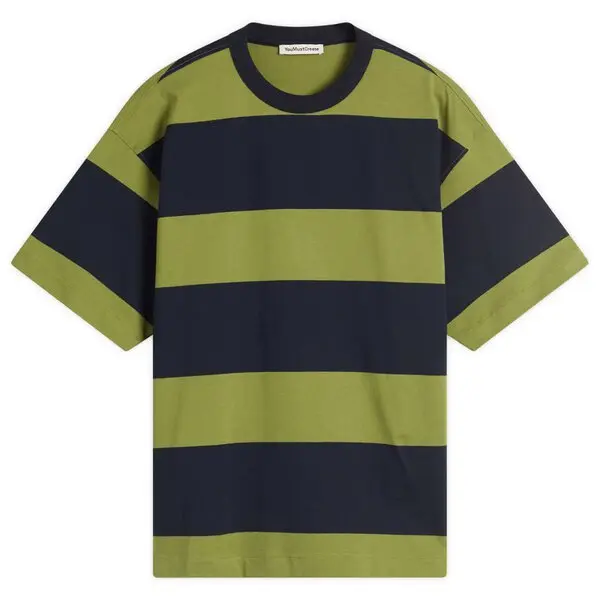 You Must Create Triple Stripe T-shirt - Navy&green