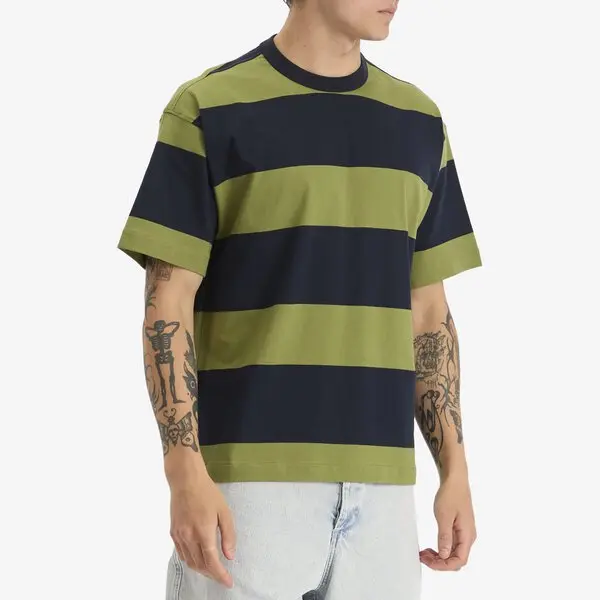 You Must Create Triple Stripe T-shirt - Navy&green