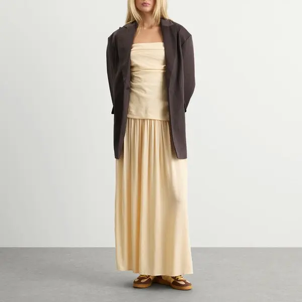 chinese dress ladies Faithfull the Brand - Kjoler - Hedy Maxi Dress - Butter main image 0