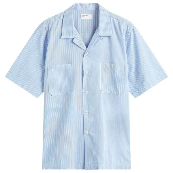 Universal Works Vila Stripes Sal Road Shirt - Blue