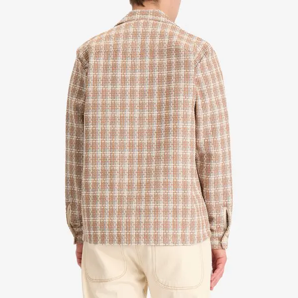 WAX LONDON Whiting Ladder Check Weave Overshirt