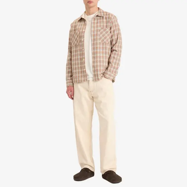 WAX LONDON Whiting Ladder Check Weave Overshirt