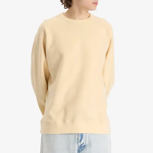 You Must Create Almost Grown Waffle Sweatshirt - Off White
