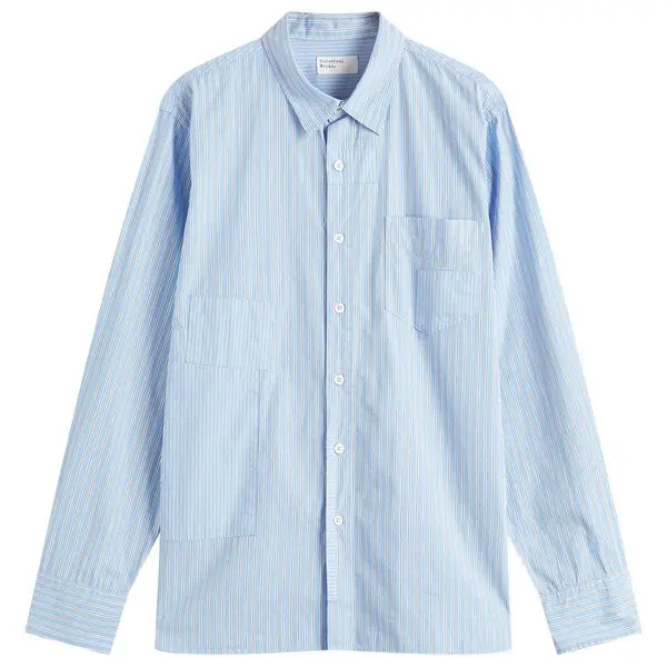 Universal Works Vila Stripes Patched Shirt