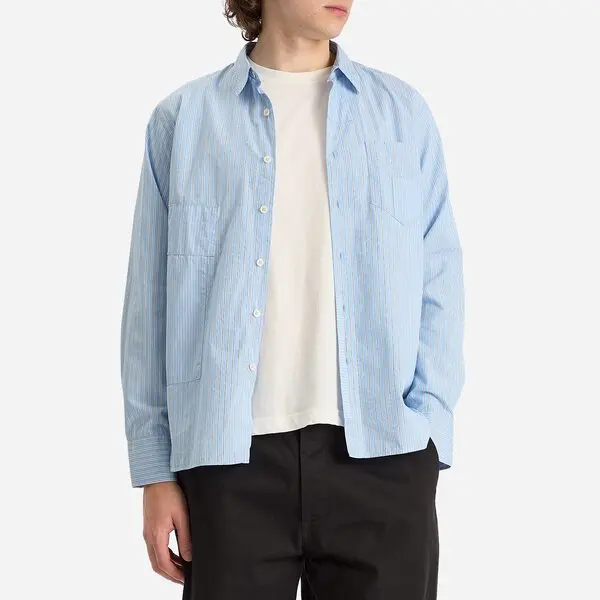 Universal Works Vila Stripes Patched Shirt