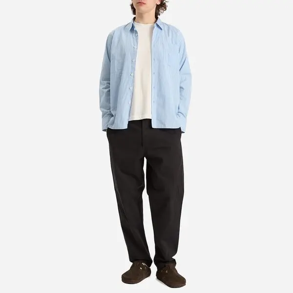 Universal Works Vila Stripes Patched Shirt