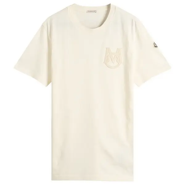Moncler Short Sleeve Logo T-shirt - White