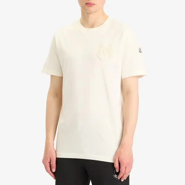 Moncler Short Sleeve Logo T-shirt - White