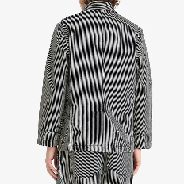 Universal Works Hickory Stripe Original Bakers Jacket - Indigo