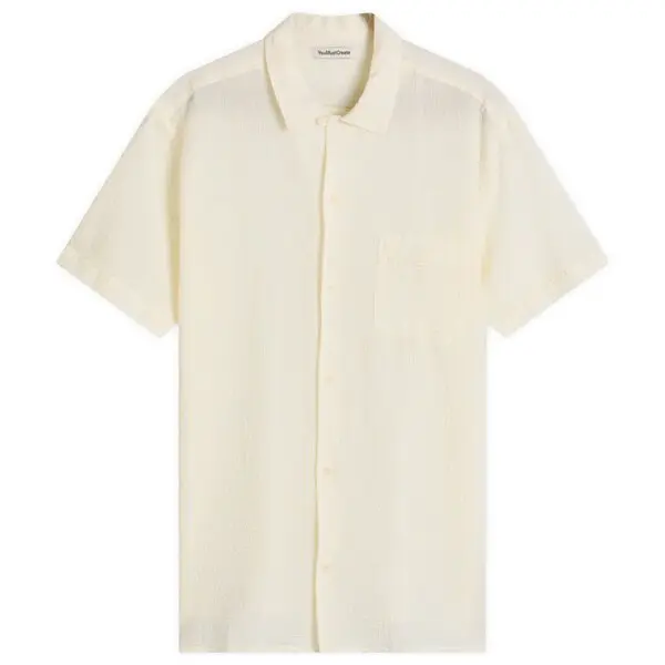 You Must Create Malick Stripe Vacation Shirt - White/yellow