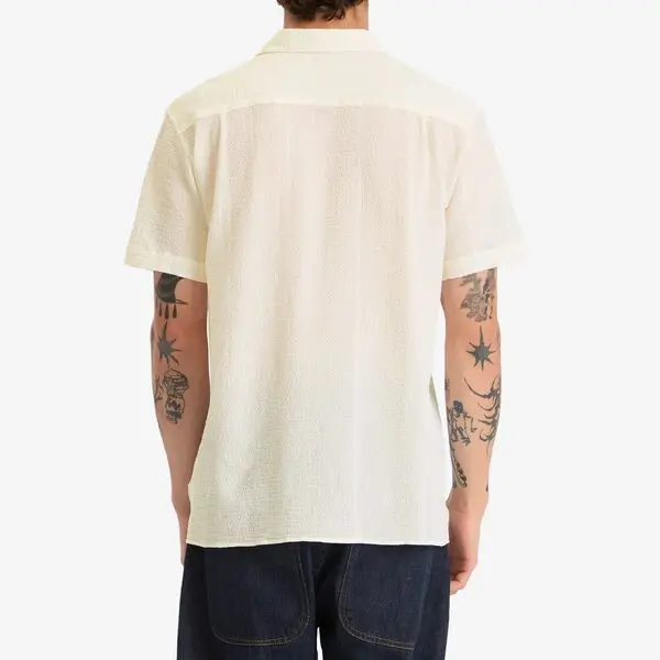You Must Create Malick Stripe Vacation Shirt - White/yellow