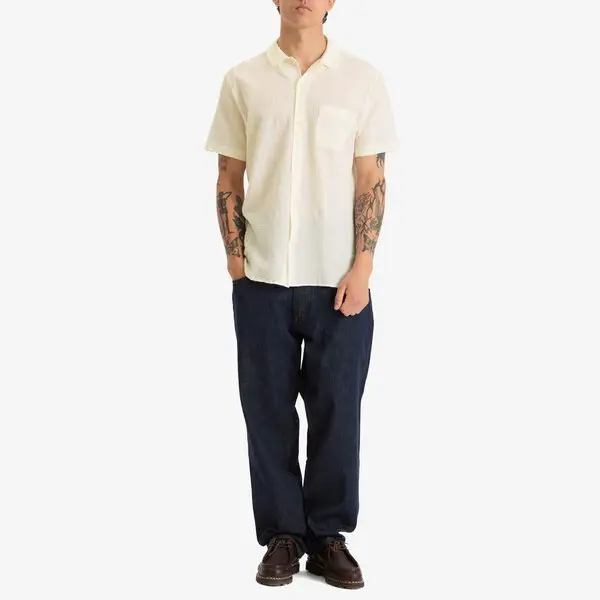 You Must Create Malick Stripe Vacation Shirt - White/yellow