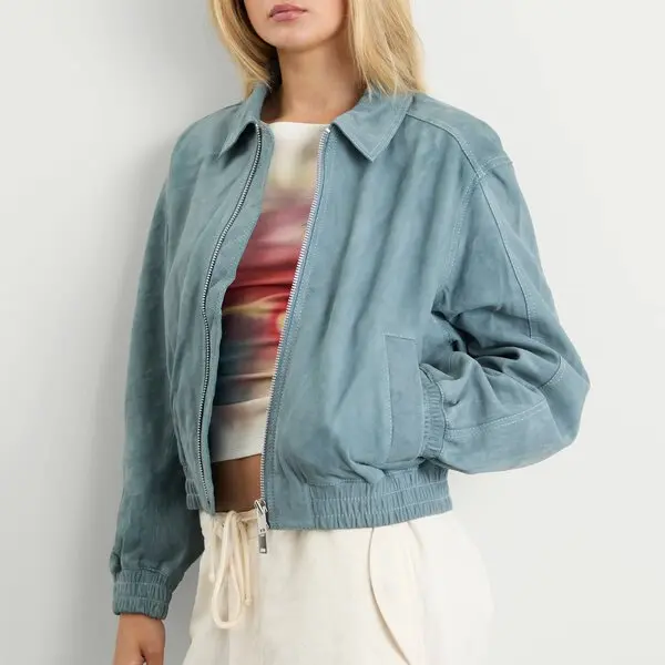 SAMSØE SAMSØE Sasaffy Suede Bomber Jacket
