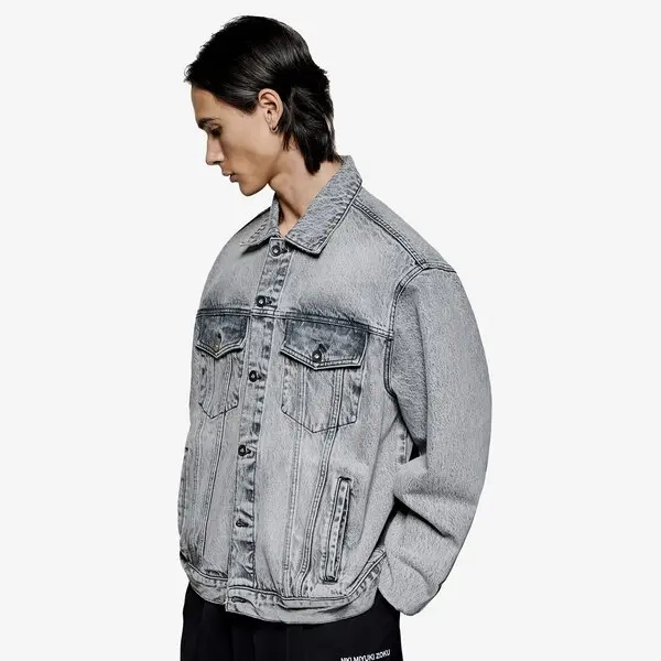 MKI MIYUKI ZOKU Denim Trucker Jacket - Washed Black